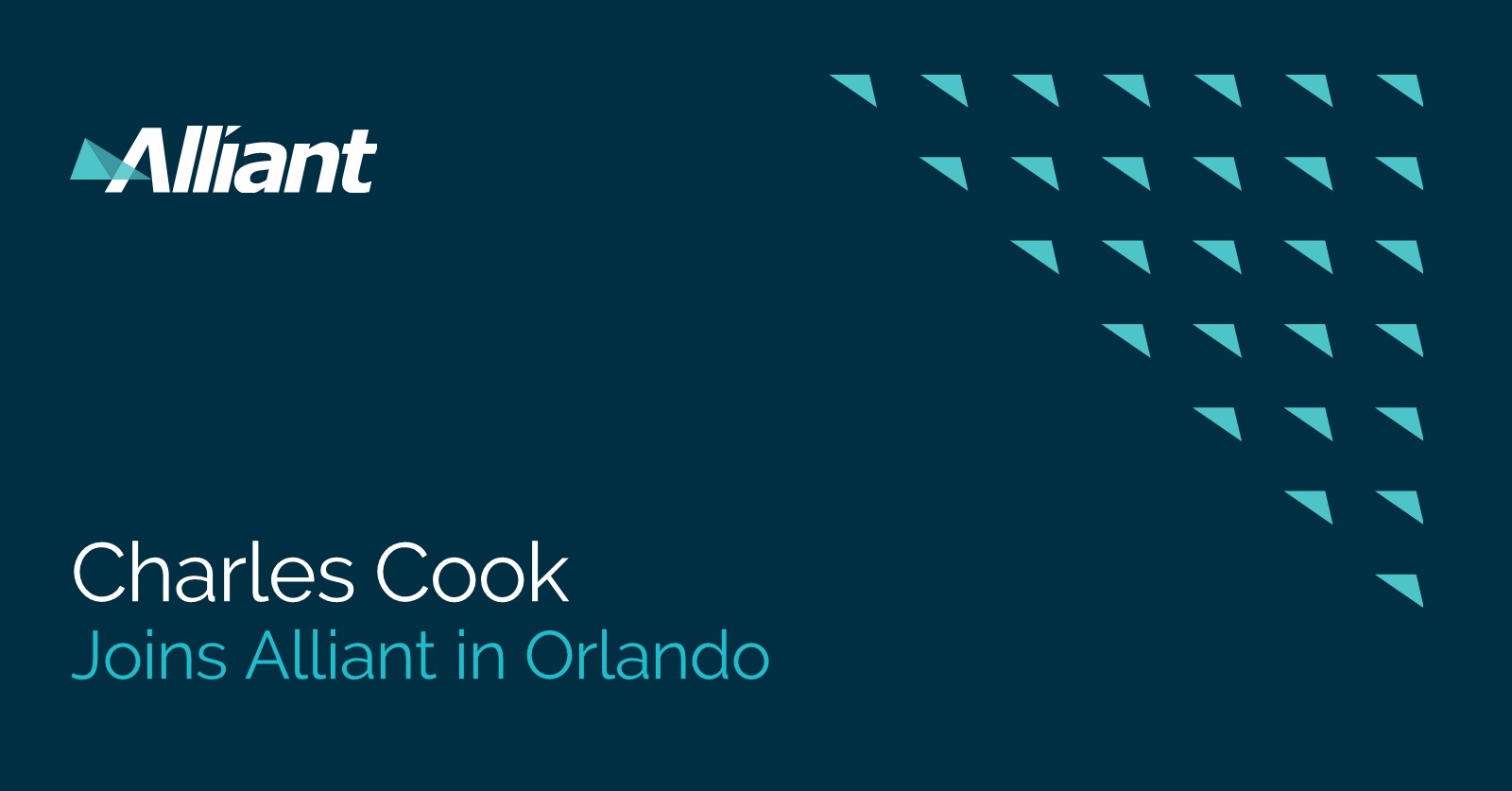 Charles Cook Joins Alliant Insurance Services’ Employee Benefits Group