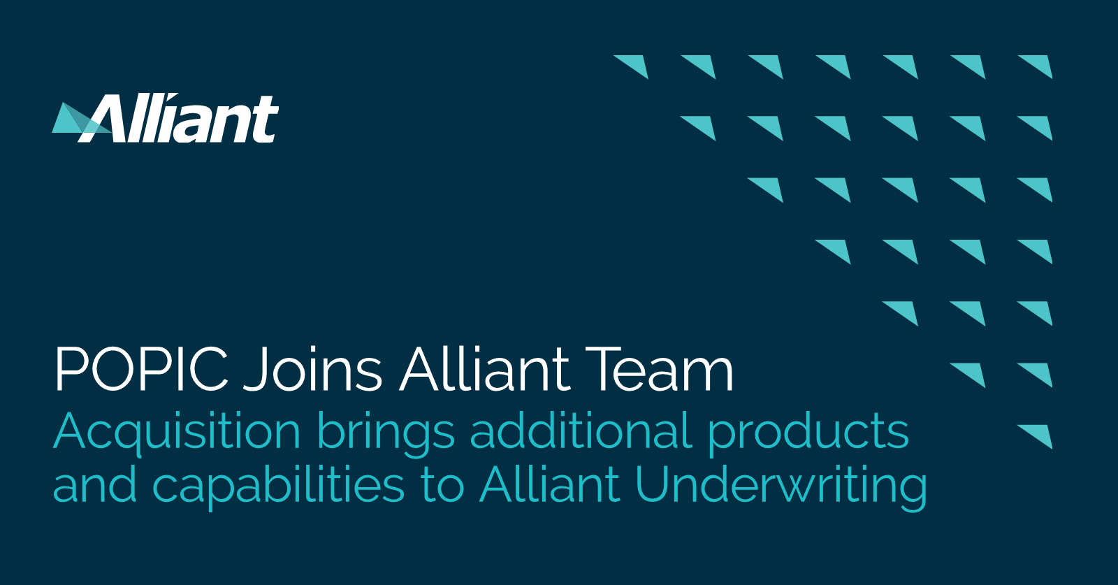 Alliant Insurance Services Acquires POPIC